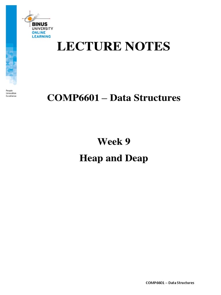LN9 - Heap and Deap | PDF | Algorithms And Data Structures | Computer Programming