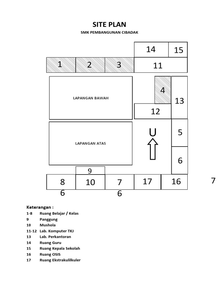 Site Plan SMK Pembangunan Cibadak | PDF