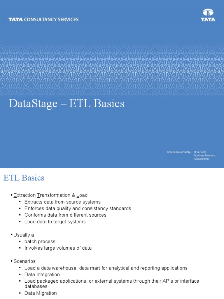 A-Introduction To ETL and DataStage | PDF | Parameter (Computer ...
