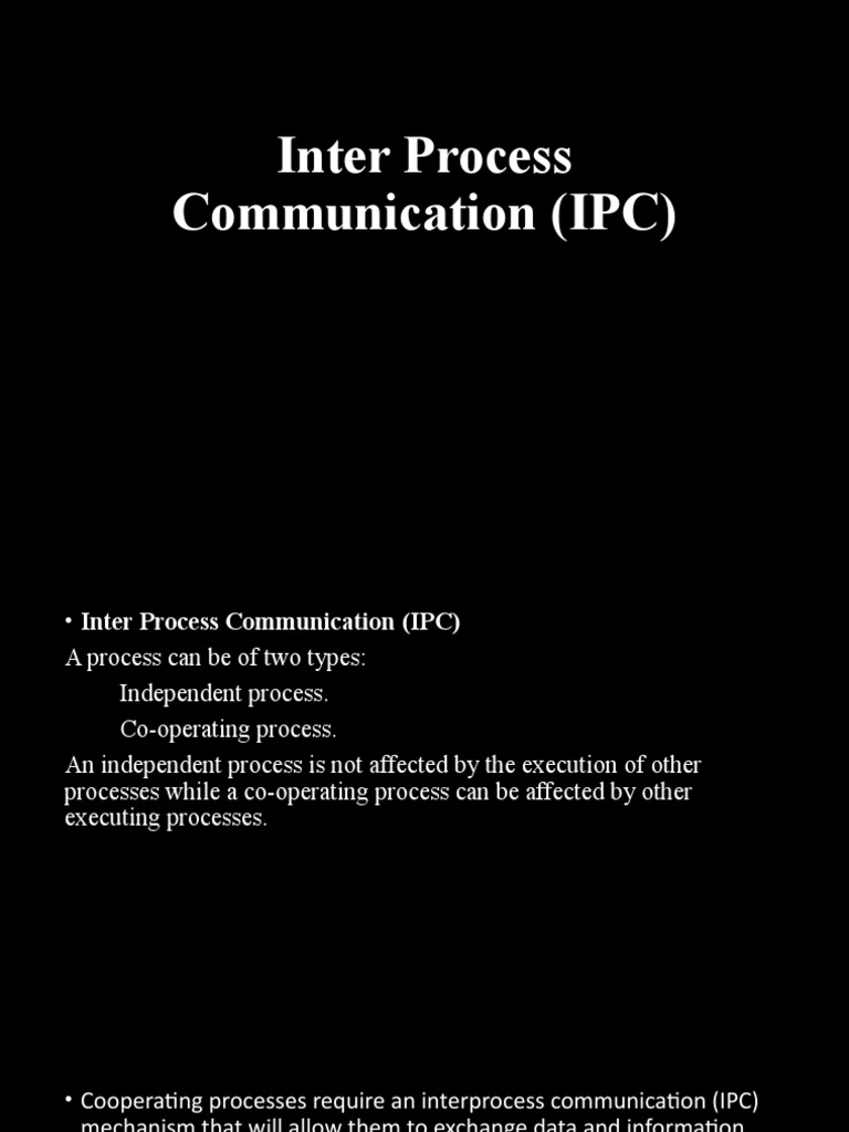 Inter Process Communication (IPC) | PDF