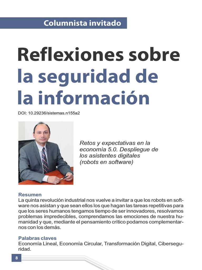 Reflexiones Sobre Seguridad de La Informacion | PDF | Seguridad | La seguridad informática