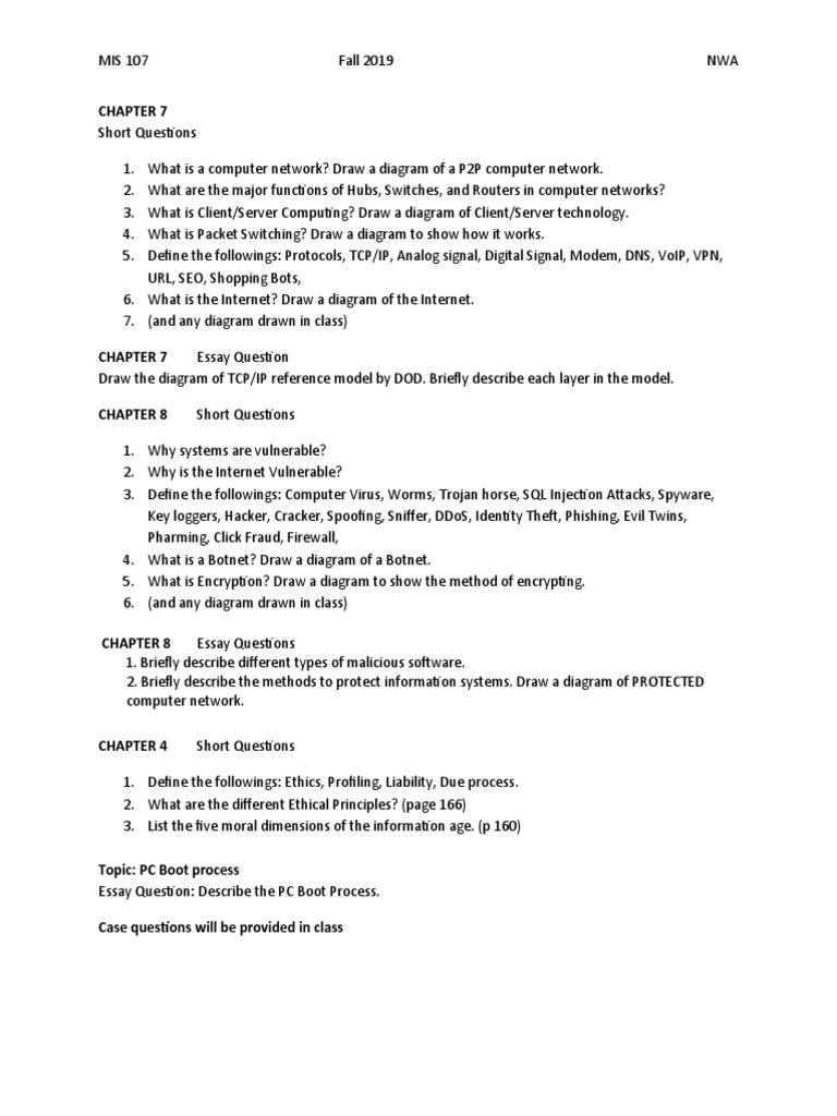 Questions For MID2 | PDF