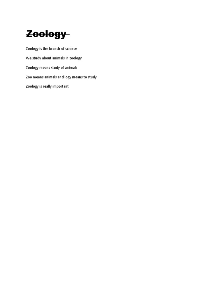 Introduction to Zoology for Kids | PDF