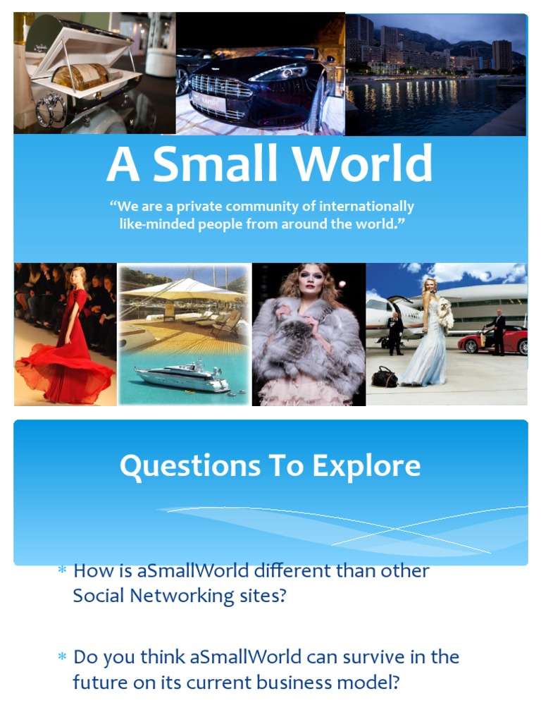A Small World: "We Are A Private Community of Internationally | PDF ...