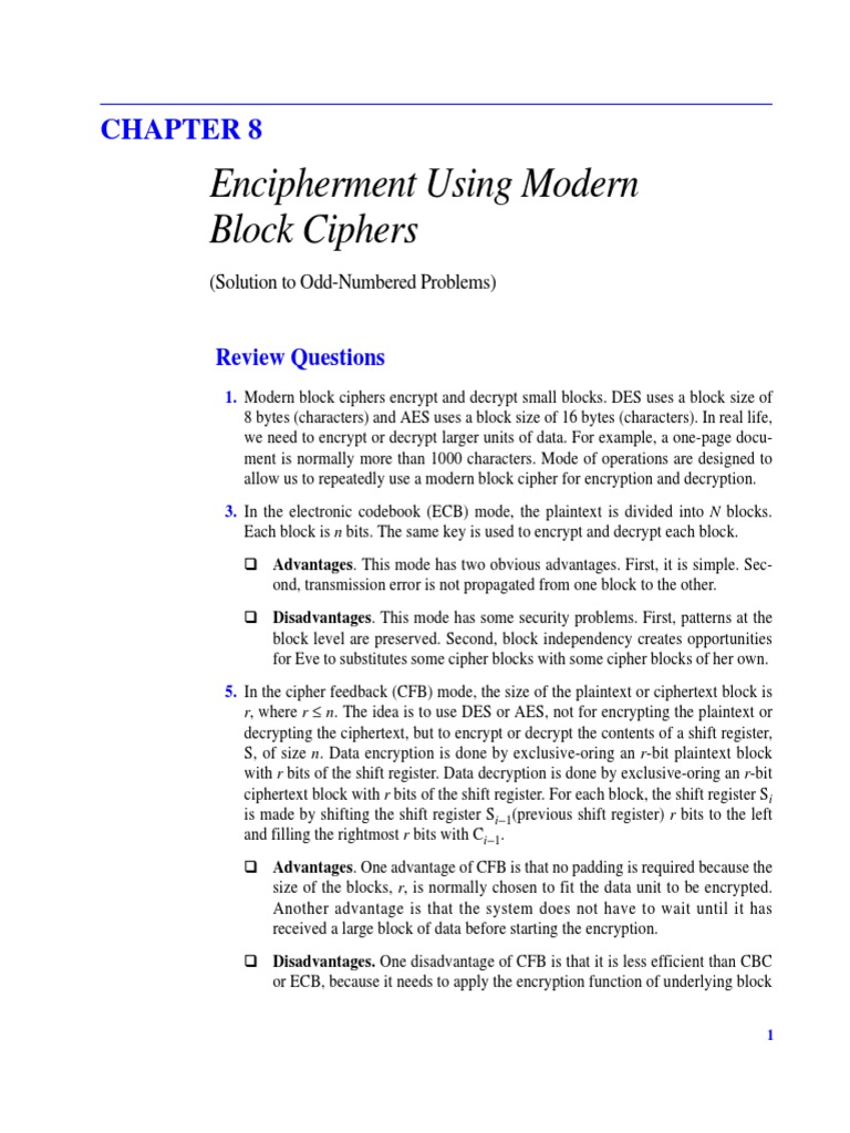 Student Solution Chap 08 | PDF | Cryptography | Secure Communication