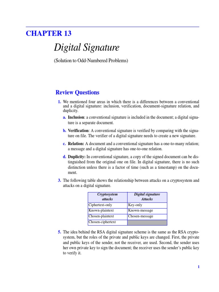 Digital Signature: Review Questions | PDF | Public Key Cryptography | Espionage Techniques