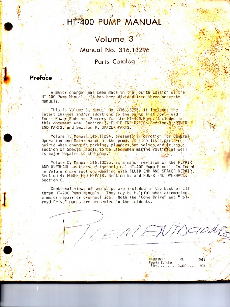 Ht-400 Pump Manual | PDF