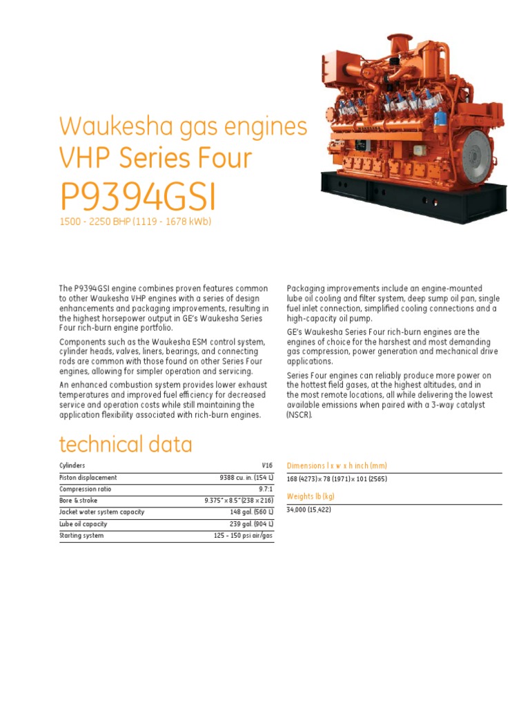 P9394GSI: VHP Series Four | PDF | Engines | Mechanical Engineering