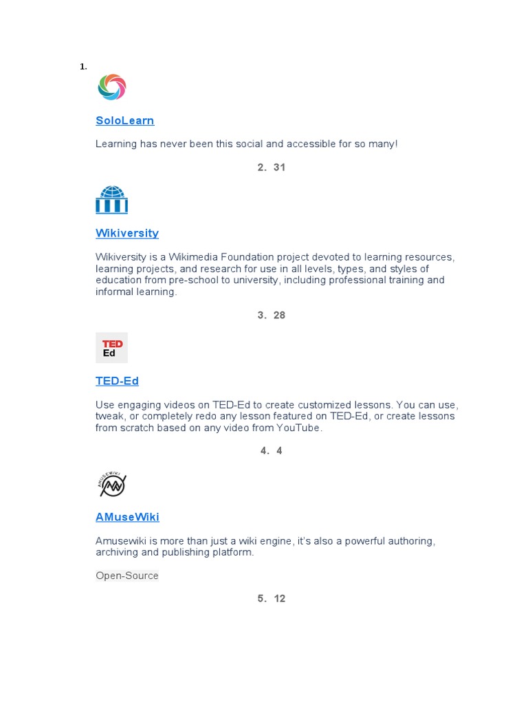 Solo Learn | PDF | Educational Technology | Websites