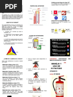 Triptico de Uso y Manejo de Extintores | PDF | Velocidad del viento | Combustibles