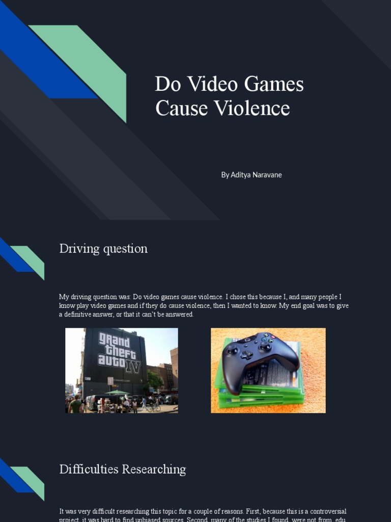 Do Video Games Cause Violence | PDF | Violence | Video Games