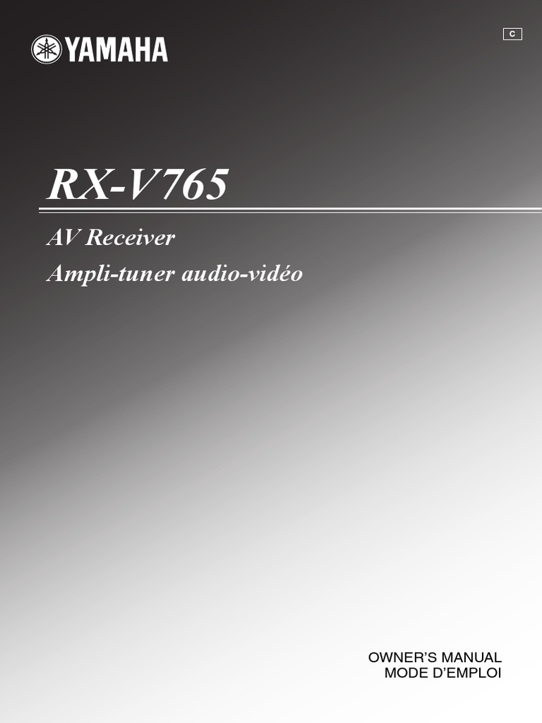 RX-V765 Owner's Manual | PDF | Video | Hdmi