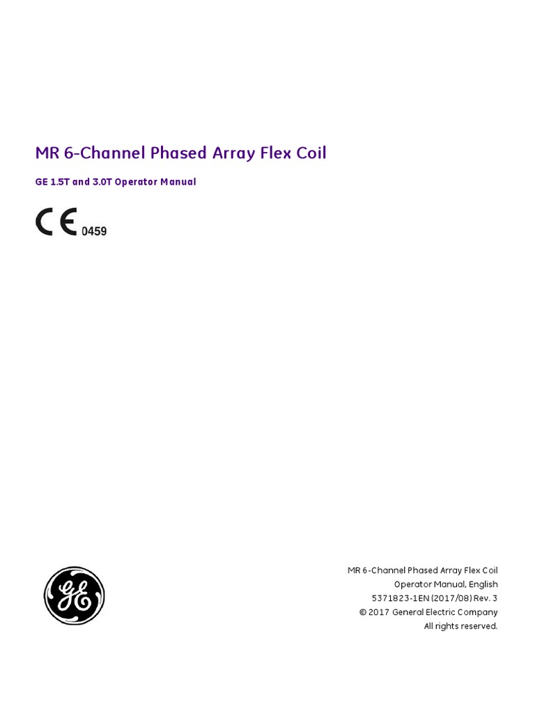 MR 6-Channel Phased Array Flex Coil: GE 1.5T and 3.0T Operator Manual | PDF | Disinfectant