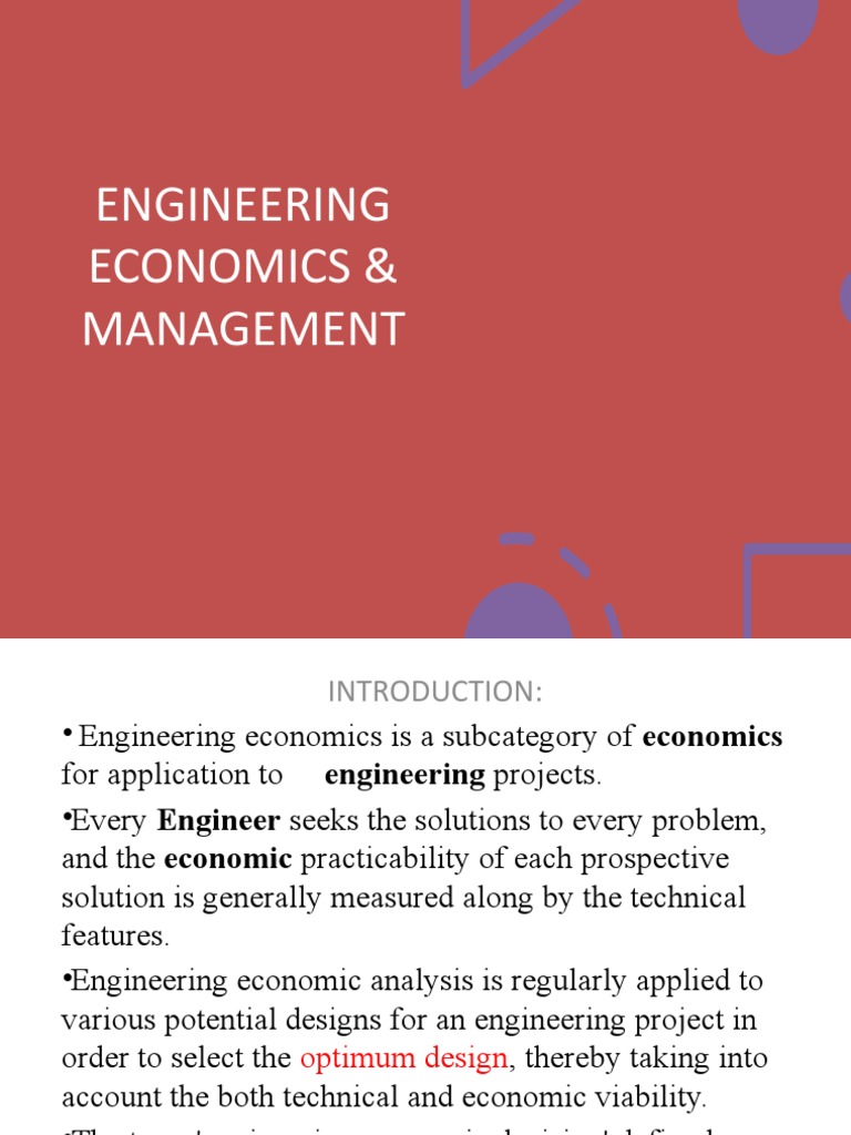 Engineering Economics and Management | PDF | Economics | Utility