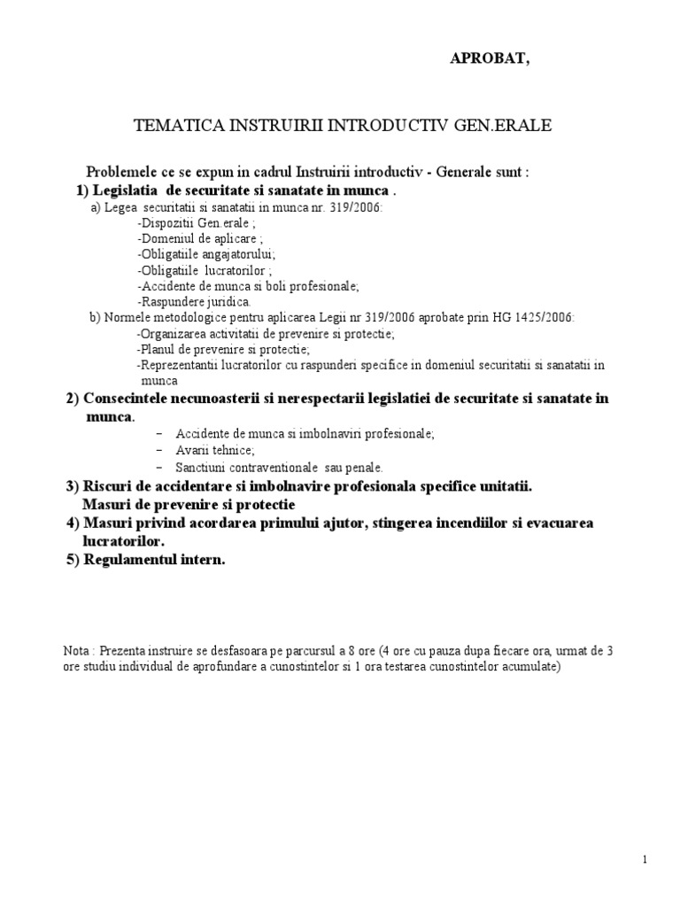 1.tematici Instruire SSM | PDF
