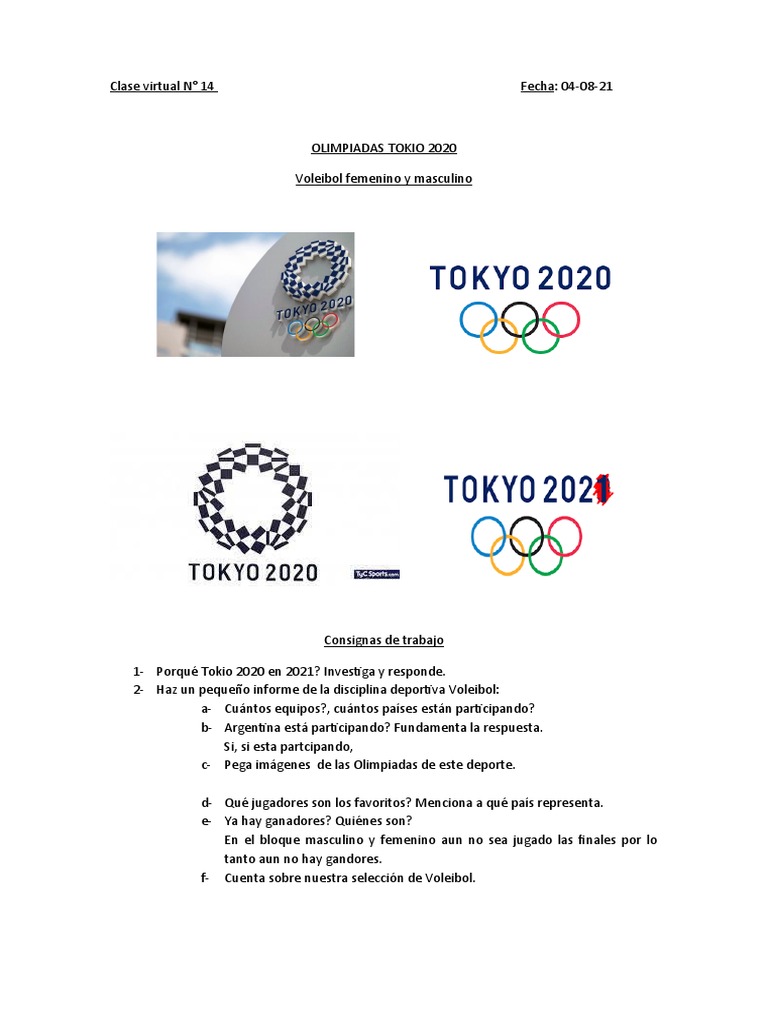 Trabajo Practico - Olimpiadas Tokyo 2020 | PDF | Juegos olímpicos ...