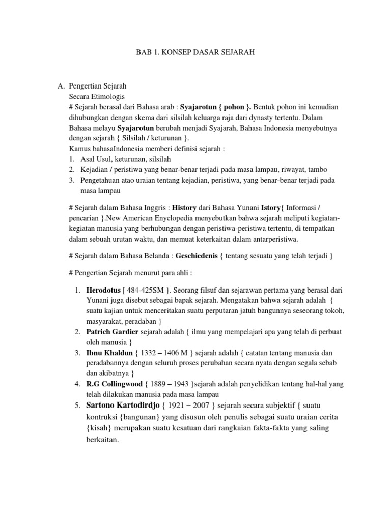 1627822360155-Bab 1. Konsep Dasar Sejarah | PDF