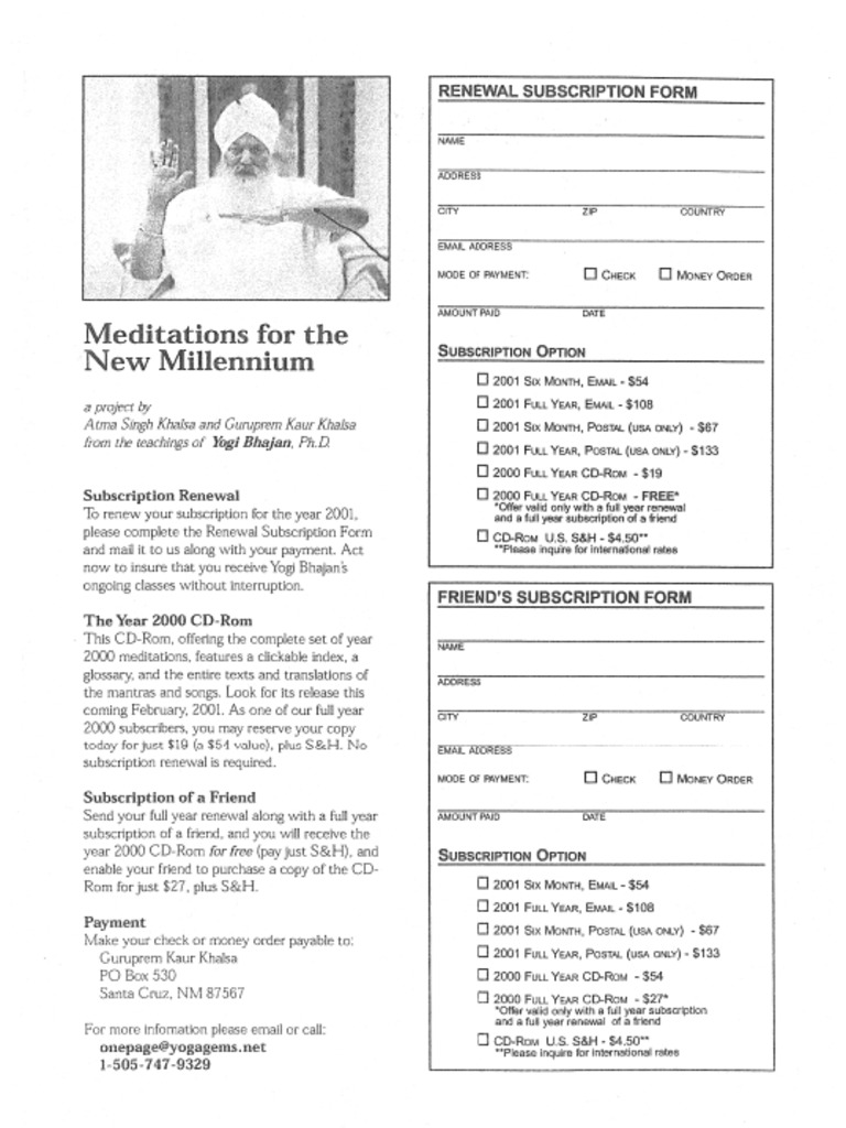 Atma Singh and Guruprem Kaur Khalsa - Meditations For The New ...