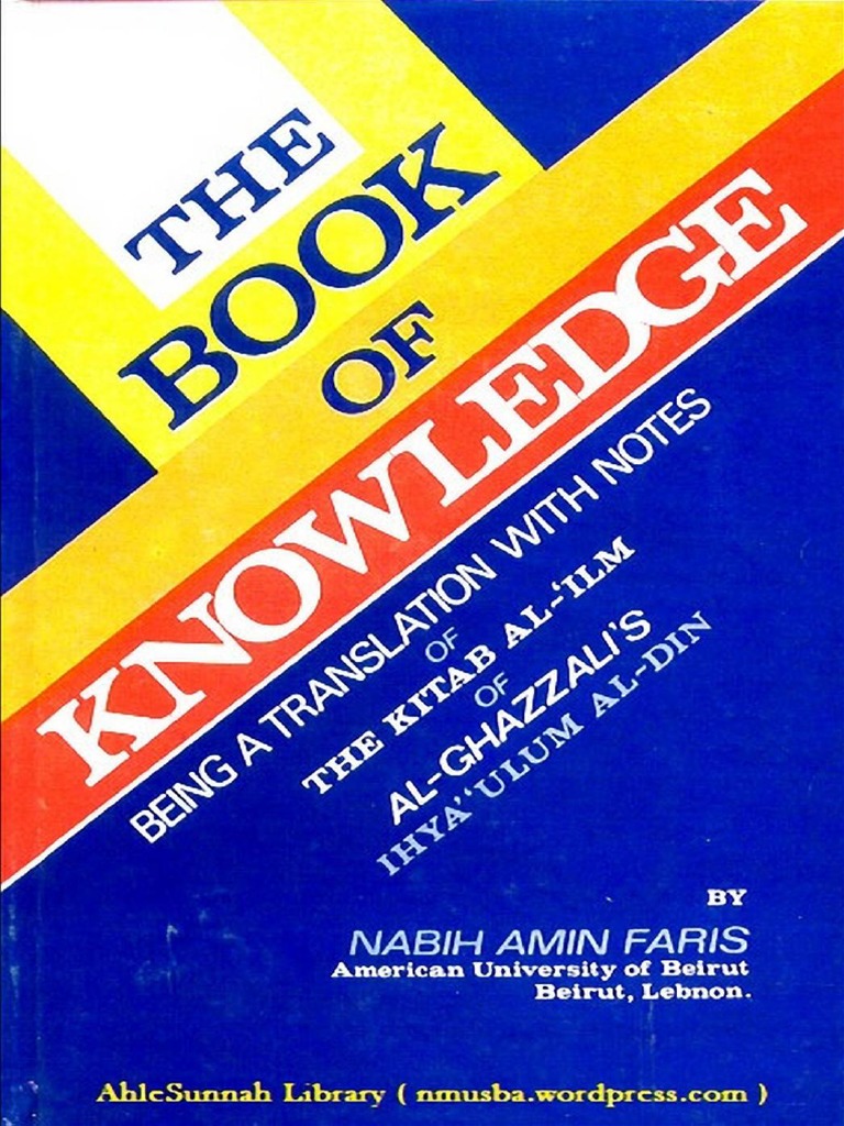 The Book of Knowledge by Imam Al-Ghazali | PDF