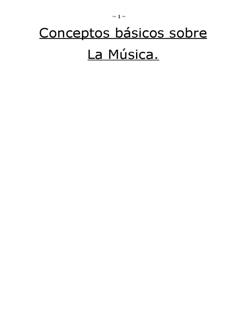 Conceptos Básicos Sobre La Música. | PDF | Acorde (Música) | Sonido