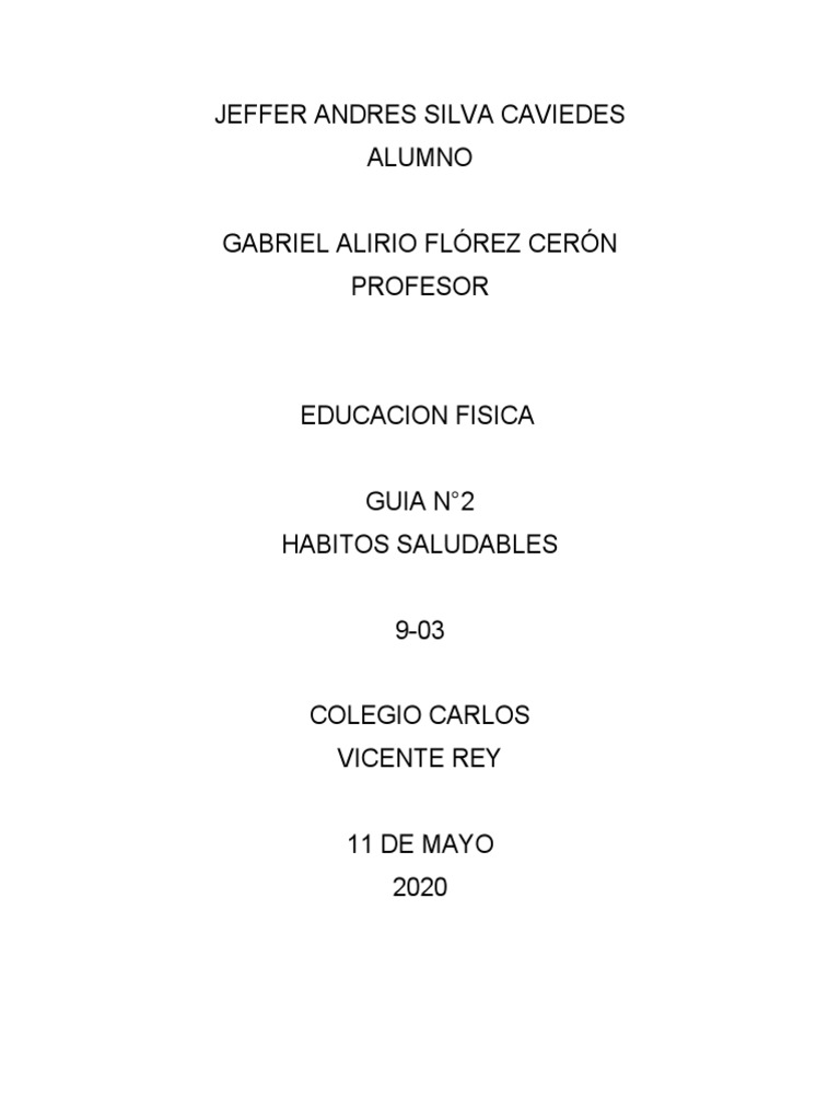 Respuesta Guia 2 | PDF | Salud y bienestar