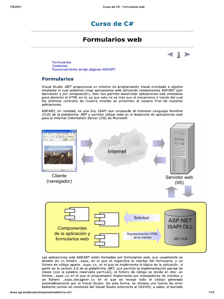 Curso de C# - Formularios Web | PDF