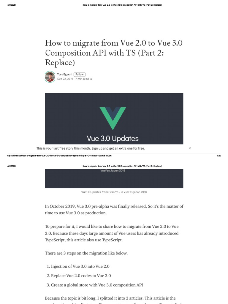 How To Migrate From Vue 20 To Vue 30 Composition Api With Ts Part 2 6028