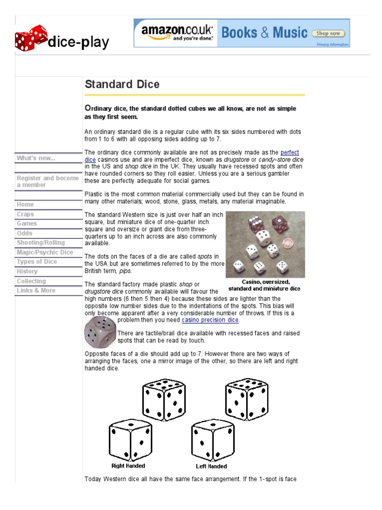 Standard Dice | PDF | Dice