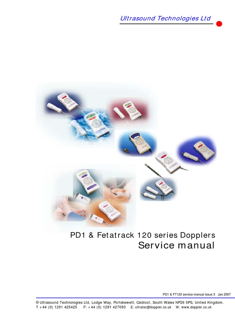 Ultrasound Technologies PD1, Fetatrack 120 Doppler - Service Manual | PDF | Amplifier | Power Supply