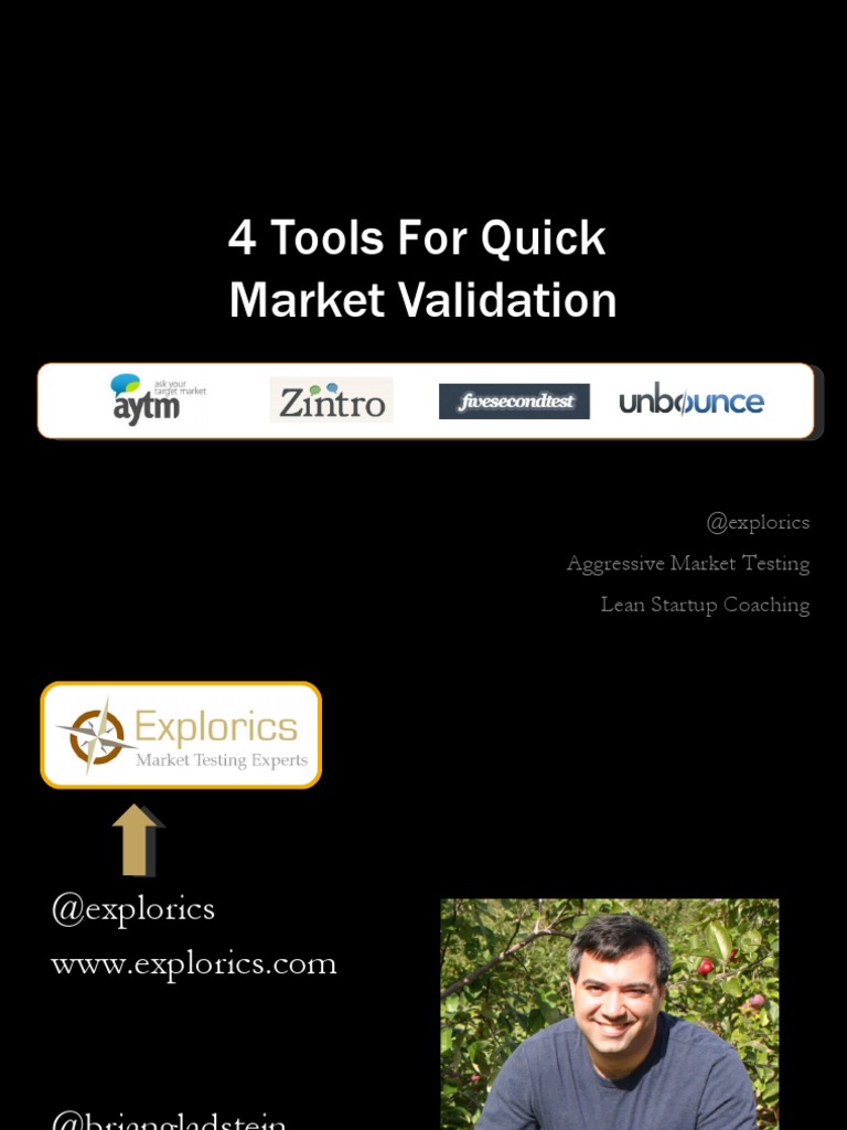 Market Validation Tools | PDF | Sales | Lean Startup