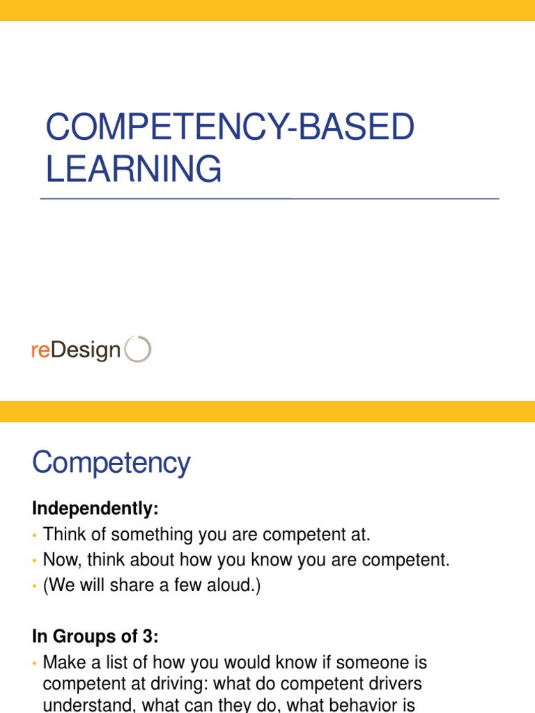 Competency-Based Learning | PDF | Educational Assessment | Learning