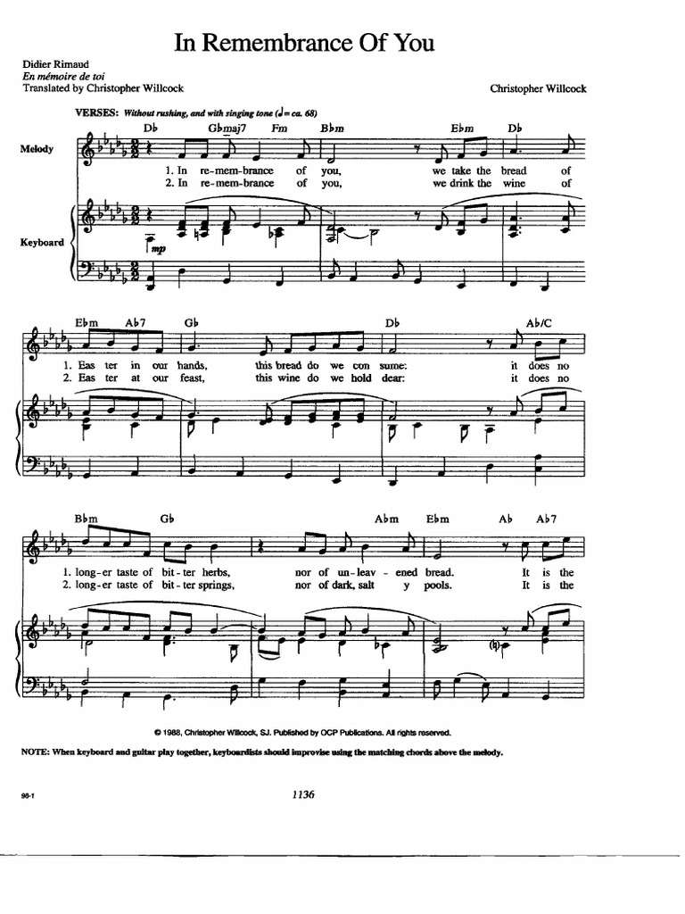 In Remembrance of You-C. Wilcock | PDF