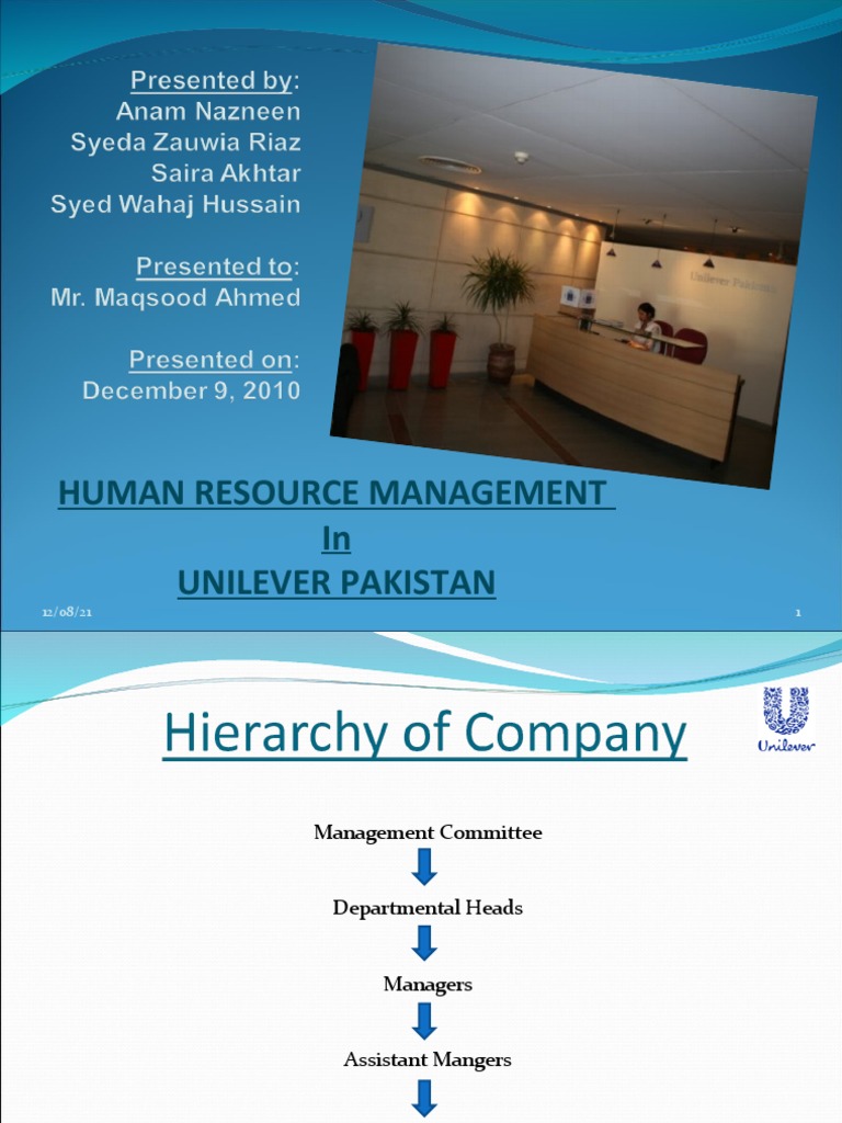 Human Resource Management in Unilever Pakistan | PDF | Human Resource ...
