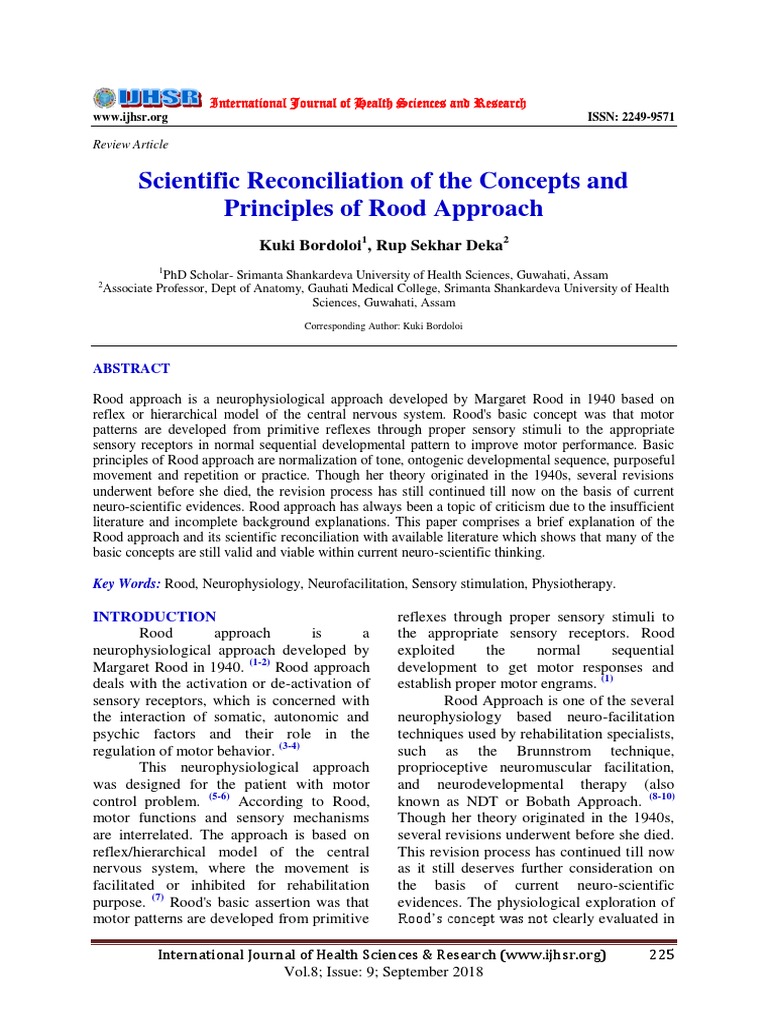 Scientific Reconciliation of The Concepts and Principles of Rood ...