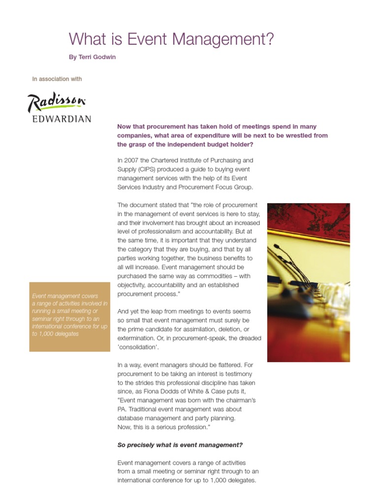 11 What Is Event Management | PDF | Procurement | Supply Chain