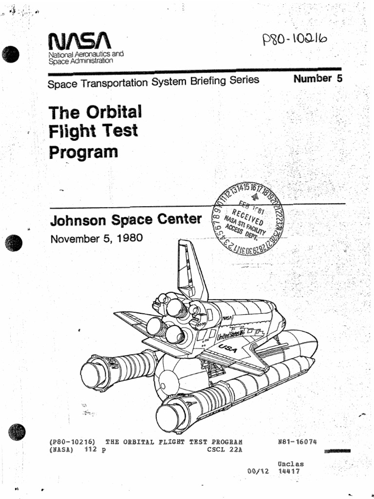 The Orbital Flight Test Program | PDF | Space Shuttle Abort Modes | Nasa