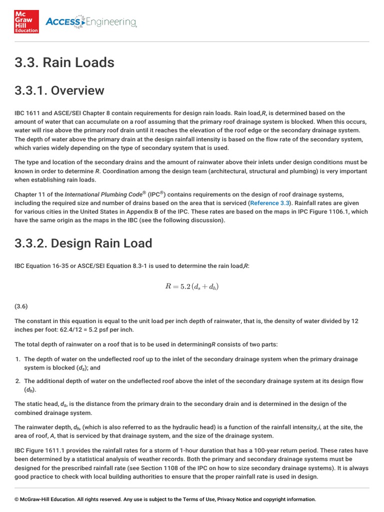Rain Loads | PDF | Rain | Storm Drain