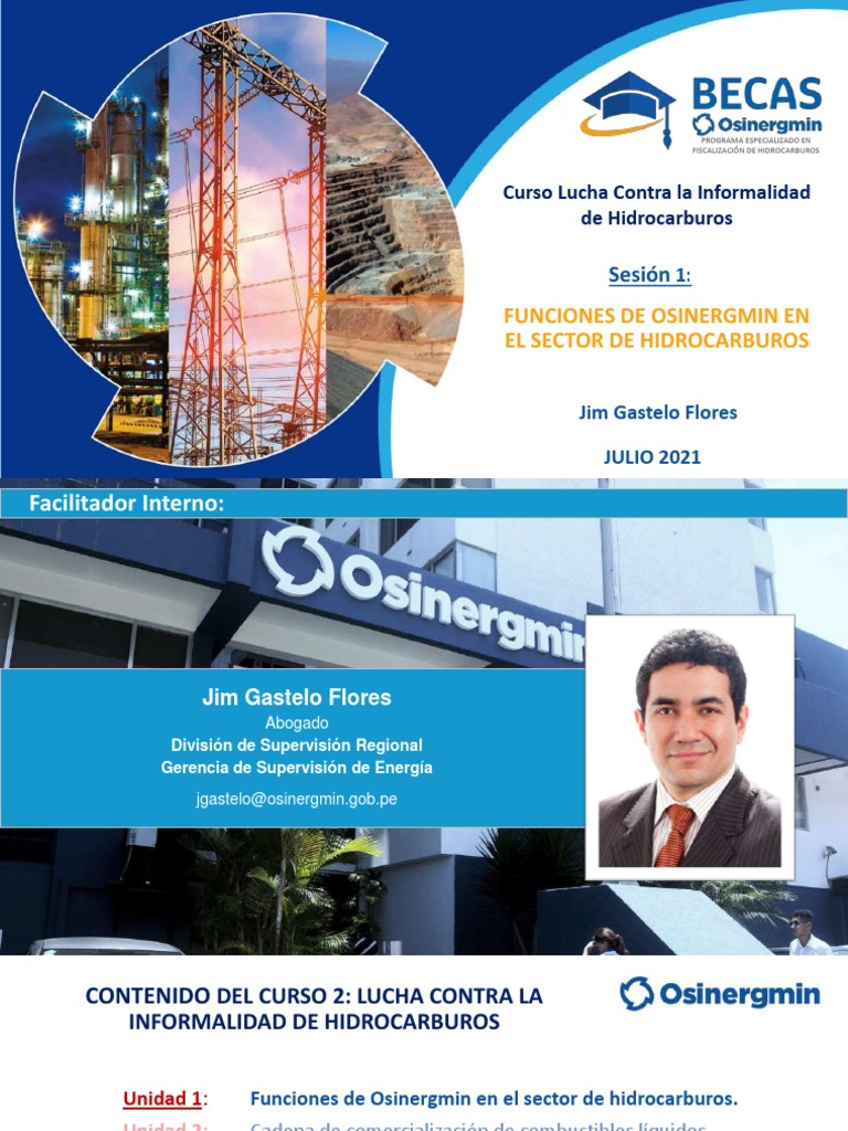 Funciones de Osinergmin en El Sector de Hidrocarburos | PDF | Petróleo | Regulación