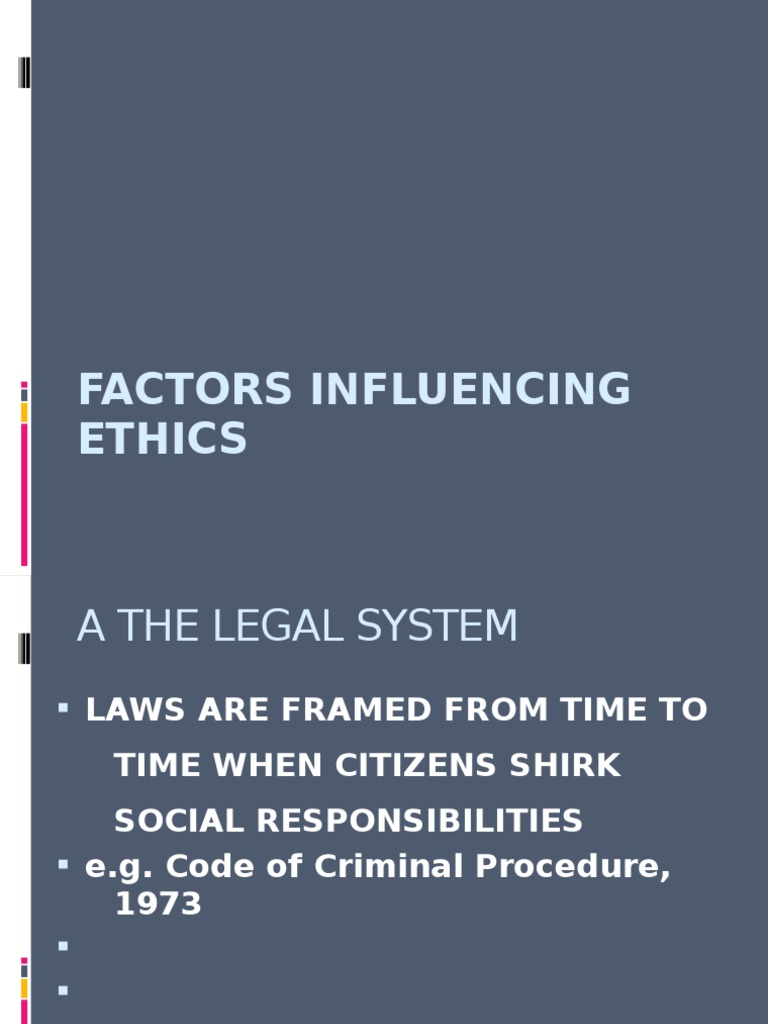 Factors Influencing Business Ethics | PDF | Employment | Virtue