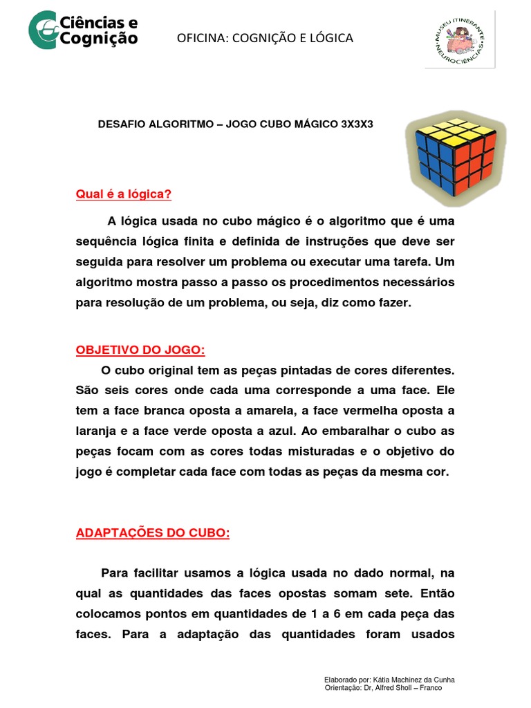 Cubo Mágico 1 | PDF | Cor | Algoritmos