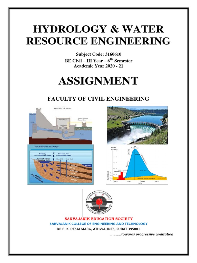 Assignment: Hydrology & Water Resource Engineering | PDF | Drainage Basin | Discharge (Hydrology)