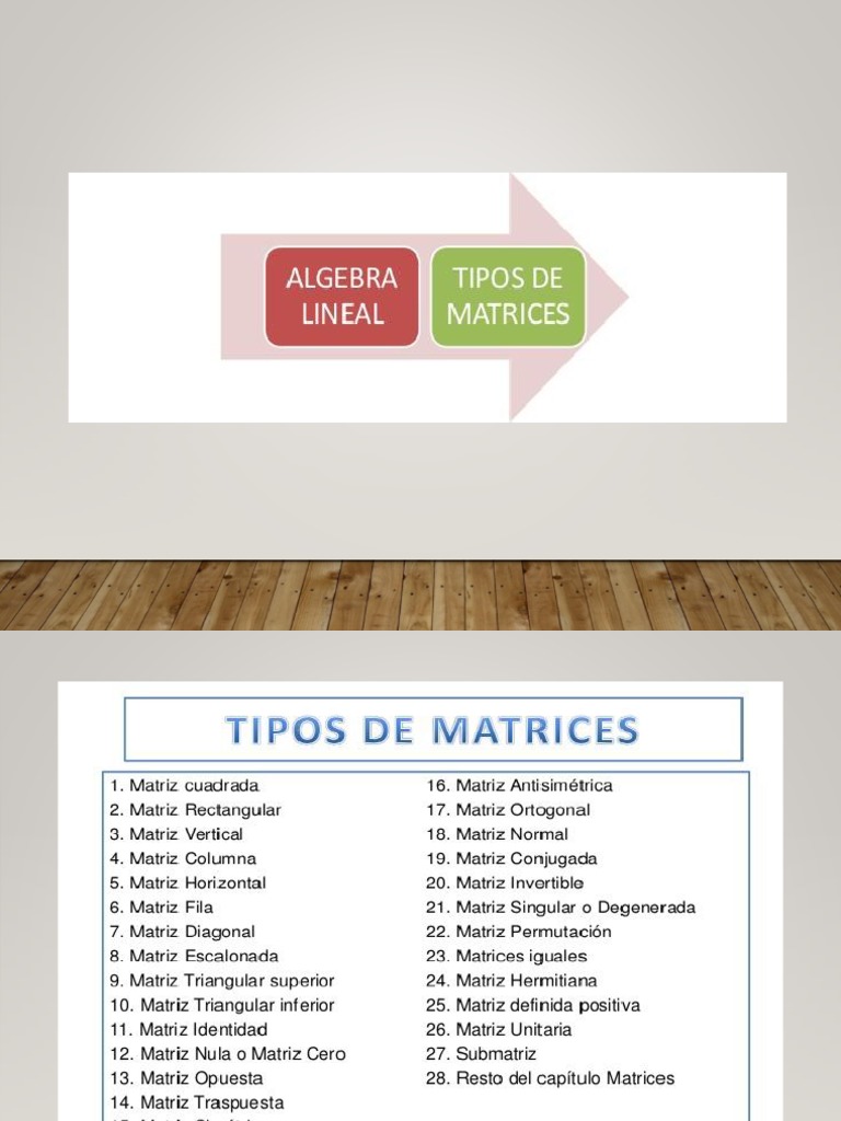 Tipos de Matrices | PDF