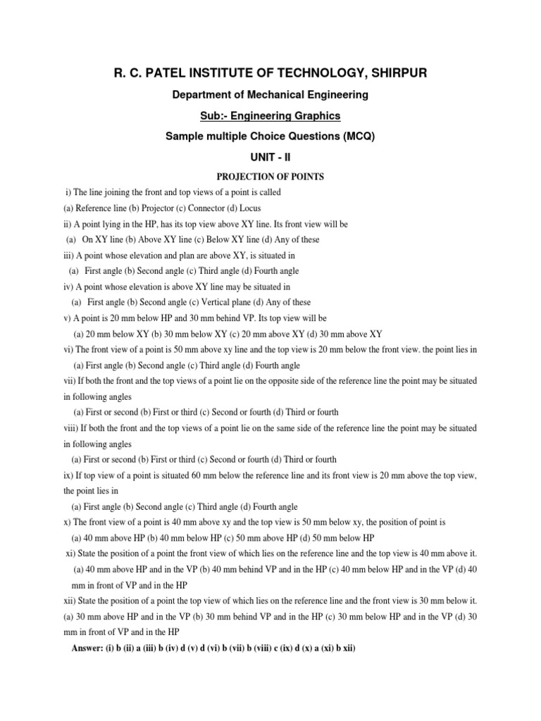 Eg Sample MCQ Unit II | PDF | Infographics | Classical Geometry