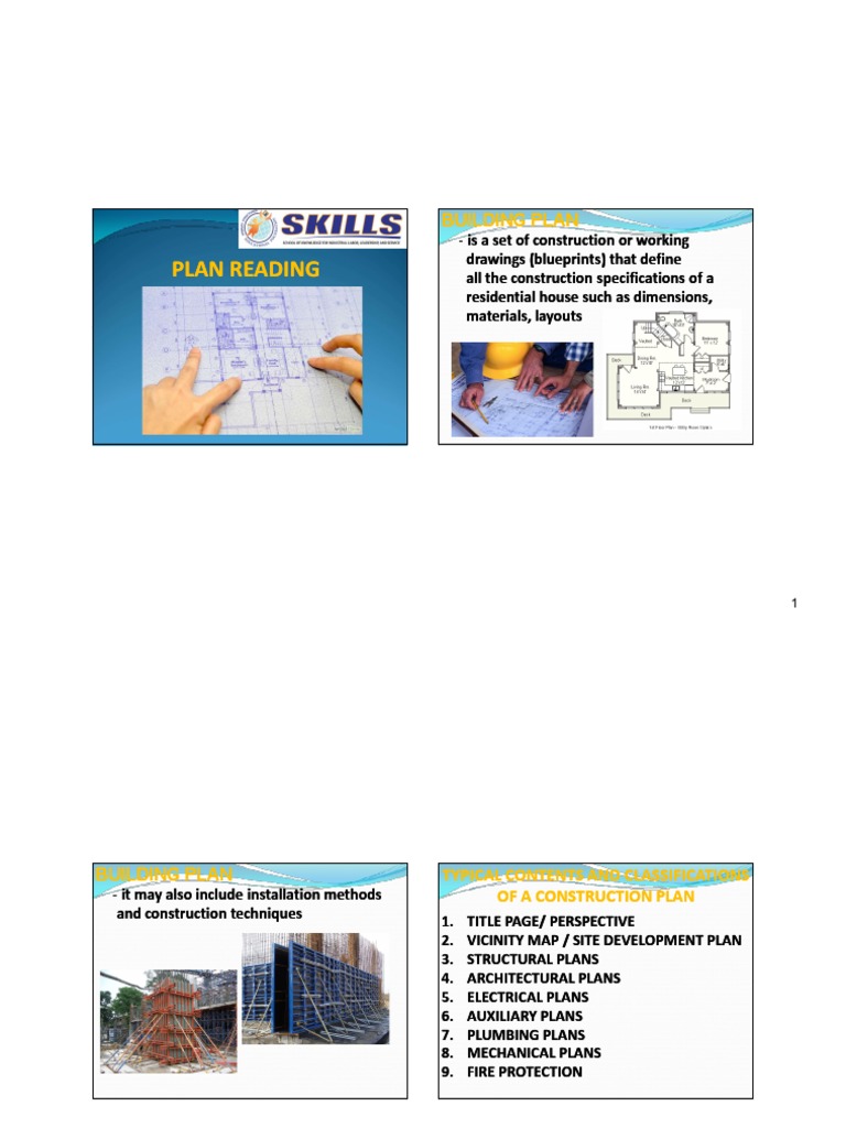 Plan Reading Plan Reading: Building Plan Building Plan | PDF | Window ...