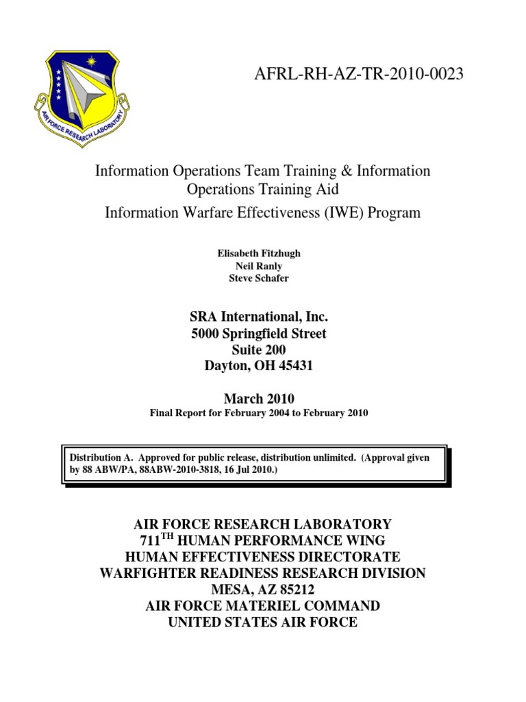 Information Operations Team Training & Information Operations Training ...