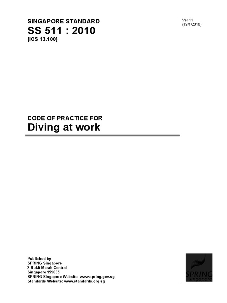 Code of Practice for Diving at Work | PDF | Scuba Diving | Underwater ...