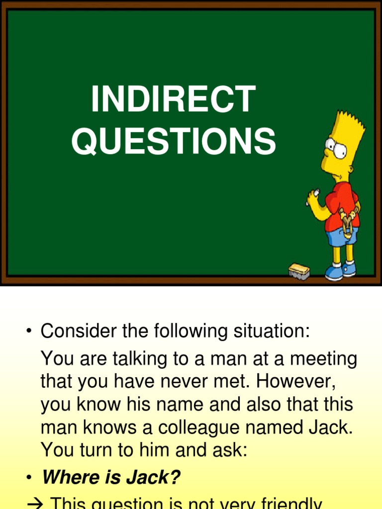 Indirect Questions Rules 1 | PDF