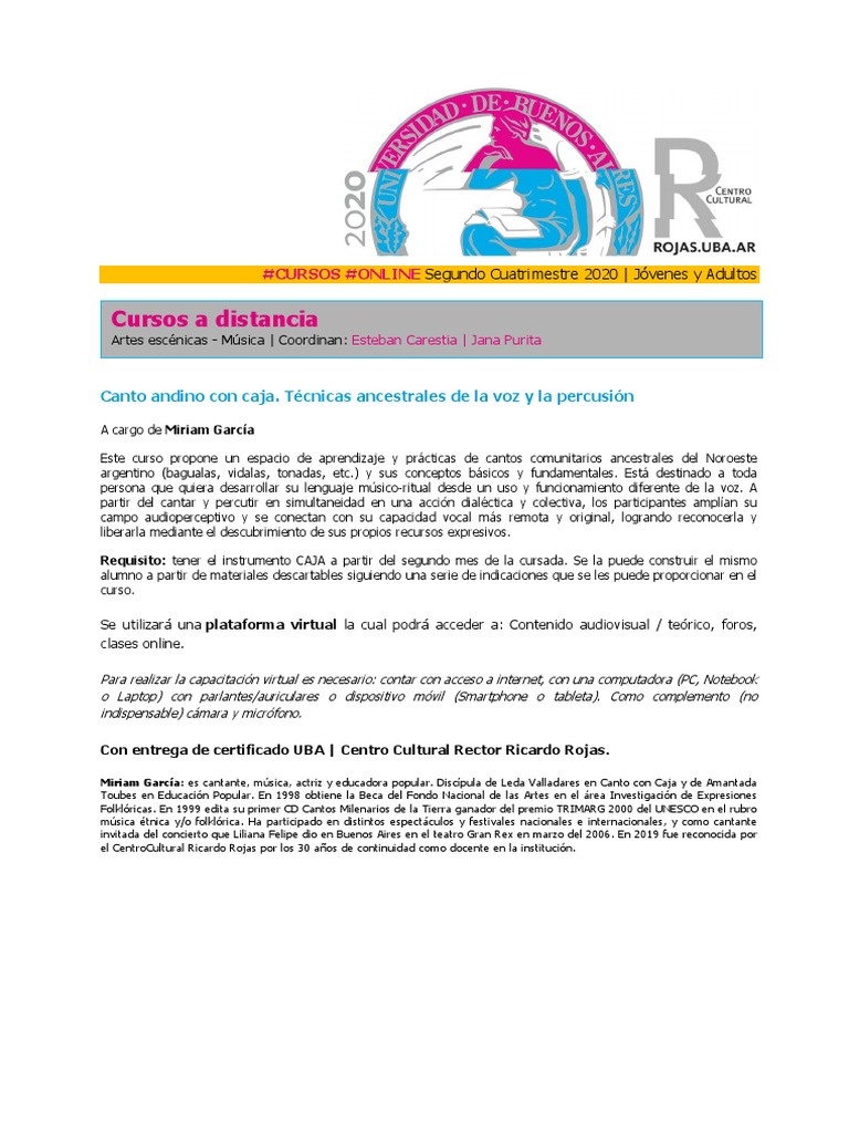 Canto Andino: Técnicas Ancestrales | PDF