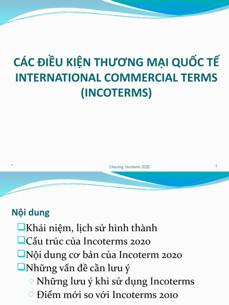 Incoterms 2020 | PDF