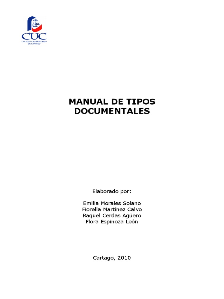 Manual de Tipos Documentales | PDF | Sustentabilidad | Educación más alta